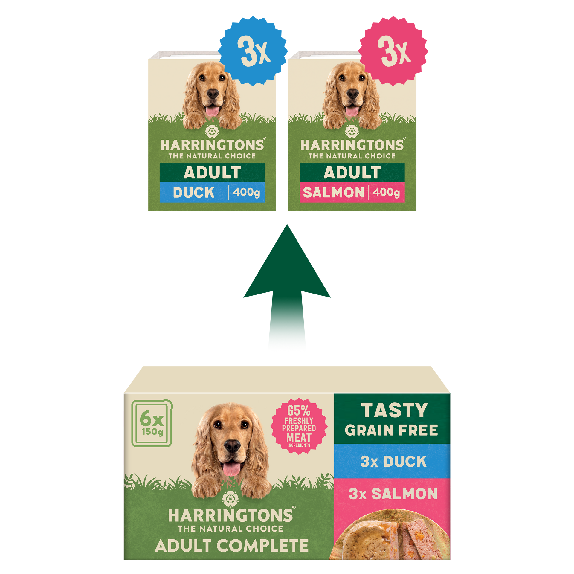 Grain Free Tasty Selection Wet Dog Food Bumper Pack 6 x 150g ...